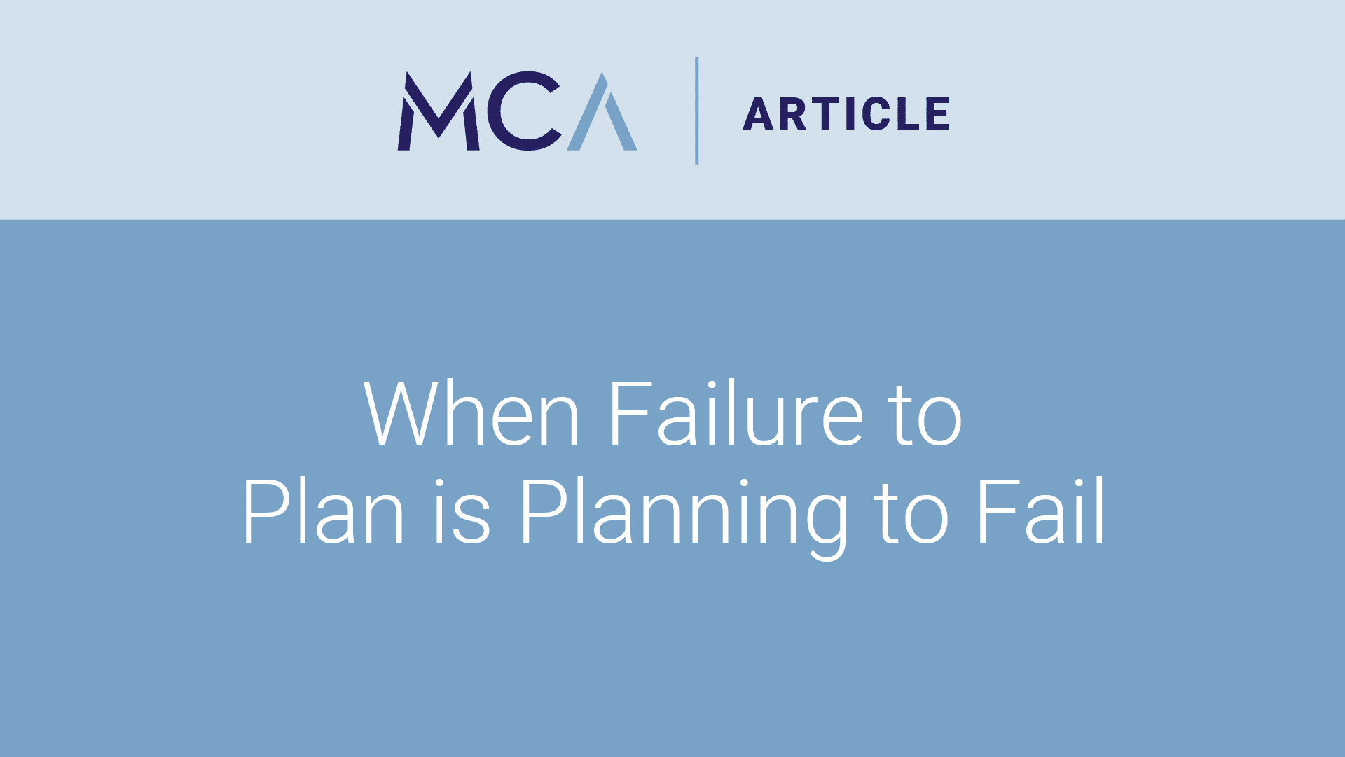 When Failure to Plan is Planning to Fail: 4 Common Pitfalls and How to ...